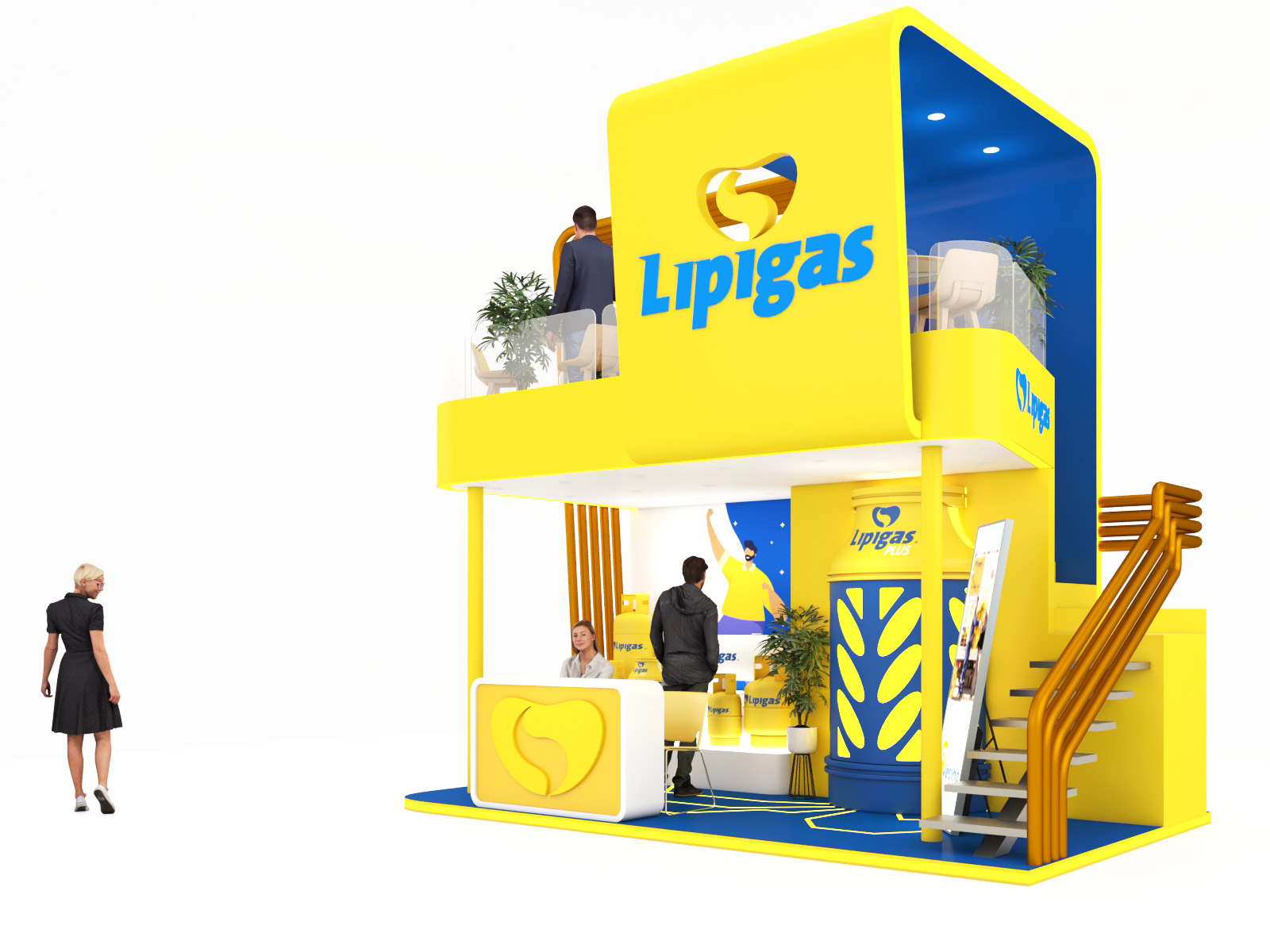 Stand Lipigas - Render Model - Diseño y rendering