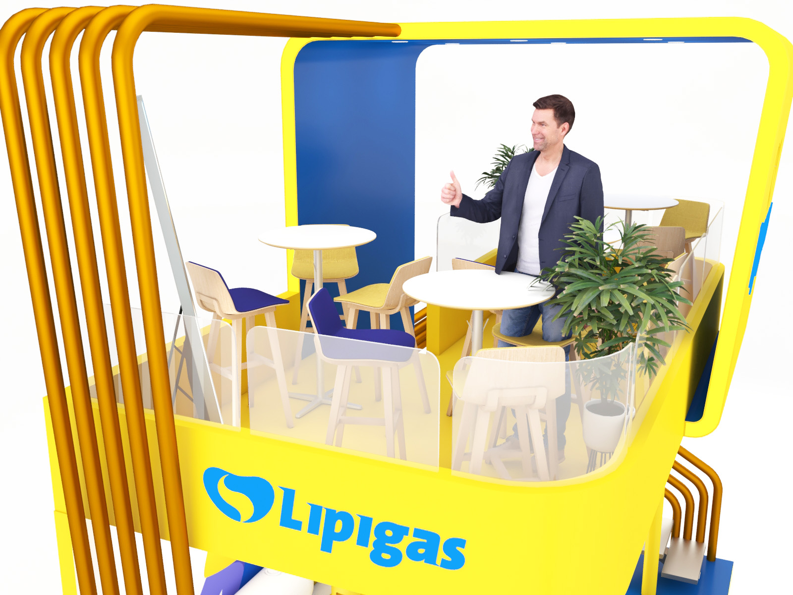 Stand Lipigas - Render Model - Diseño y rendering
